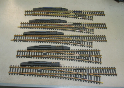 ATLAS/ROCO HO 3 Left Hand, 2 Right #6 Powered Turnouts, Brass Track, No ...