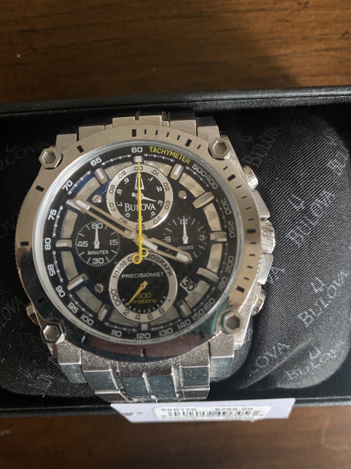 Bulova Precisionist Chronograph Stainless Steel 96b175 | eBay