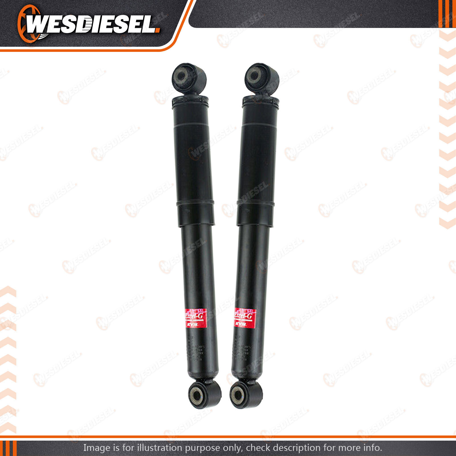 2 x Rear KYB Excel-G Shocks fits Renault Master X62 2.3L RWD 13-On ...