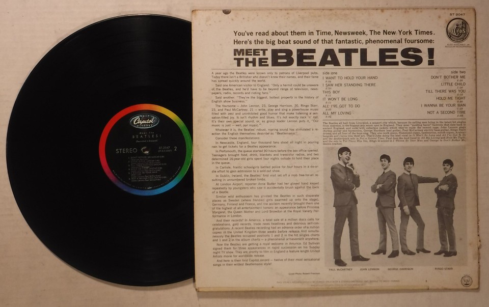 MEET THE BEATLES / 12 INCH 33 RPM STEREO LP ALBUM / CAPITOL ST-2047 | eBay
