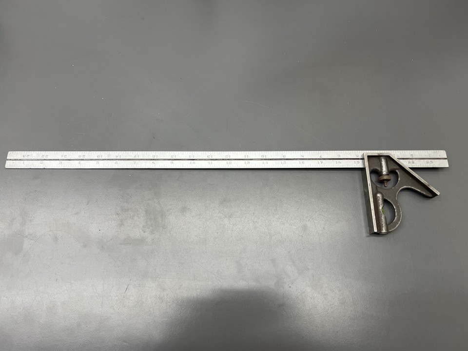 BROWN & SHARPE 24" MACHINIST COMBINATION SQUARE TEMPERED STAINLESS VGC ...