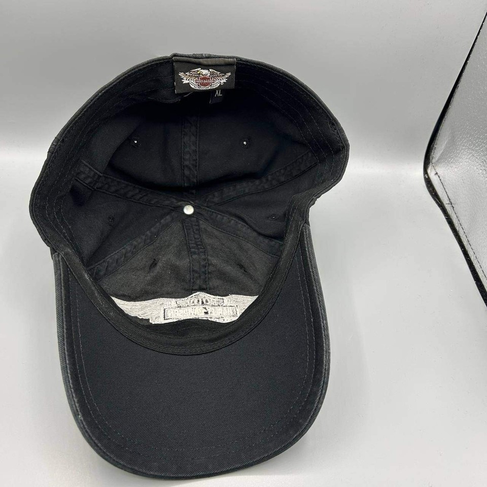 Harley Davidson Motorcycles Hat Women Extra Large Black Fitted Cap ...