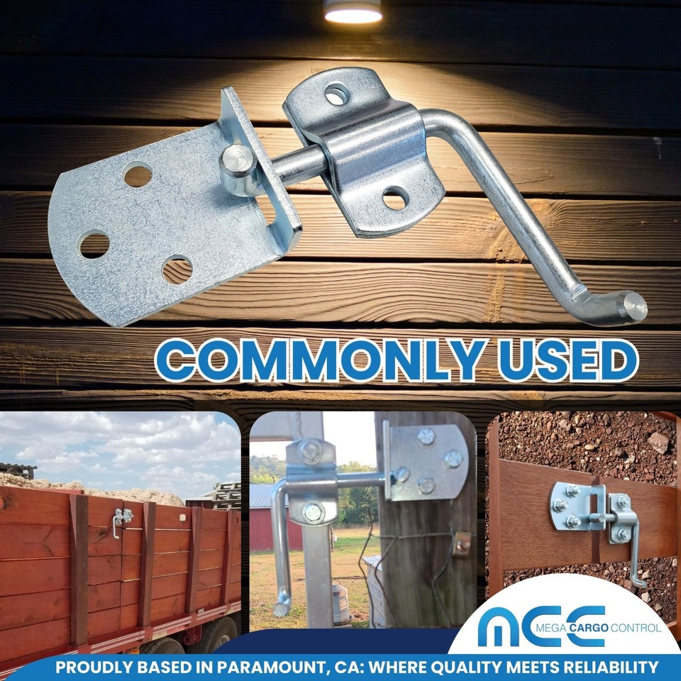 8 Pack Straight Side Gate Stake Bed Latch Bracket Set for Utility ...