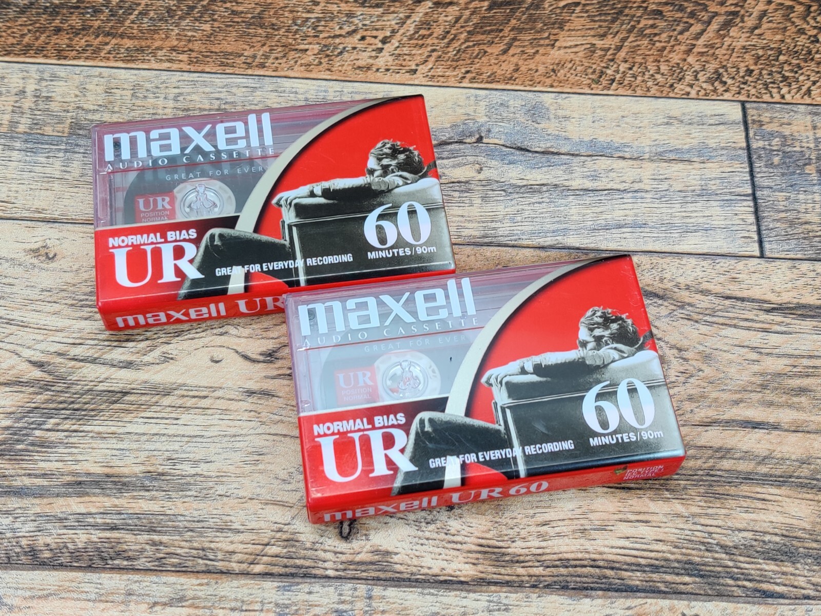 Lot of 2 Maxell Audio UR 60 Blank Cassette Tape Sealed Brand New | eBay