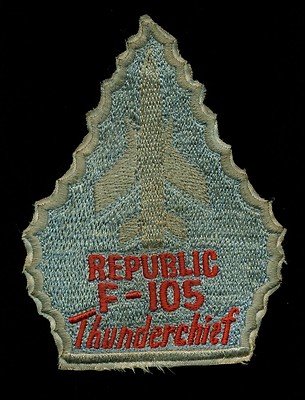 USAF F-105 Thunderchief Blue & Red Patch S-23 | eBay
