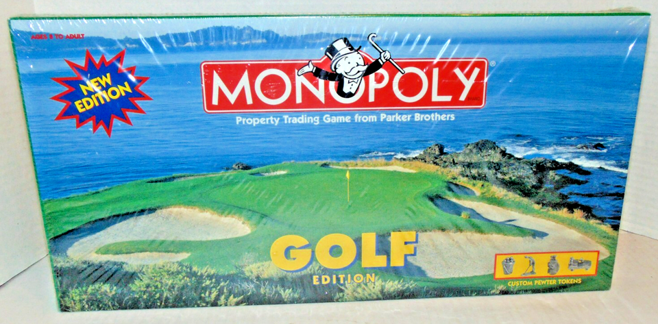 VINTAGE Monopoly Golf Edition NEW SEALED USAopoly 1998 Board Game ...