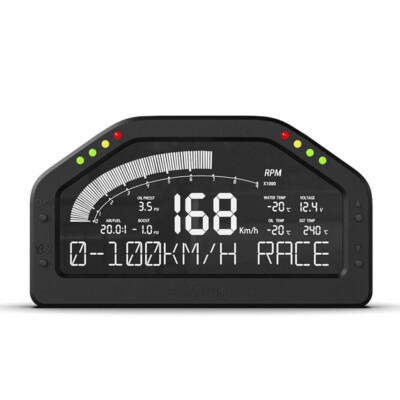 1x Dashboard Racing Gauge Kit Digital LCD Screen Multifunctional Gauge ...