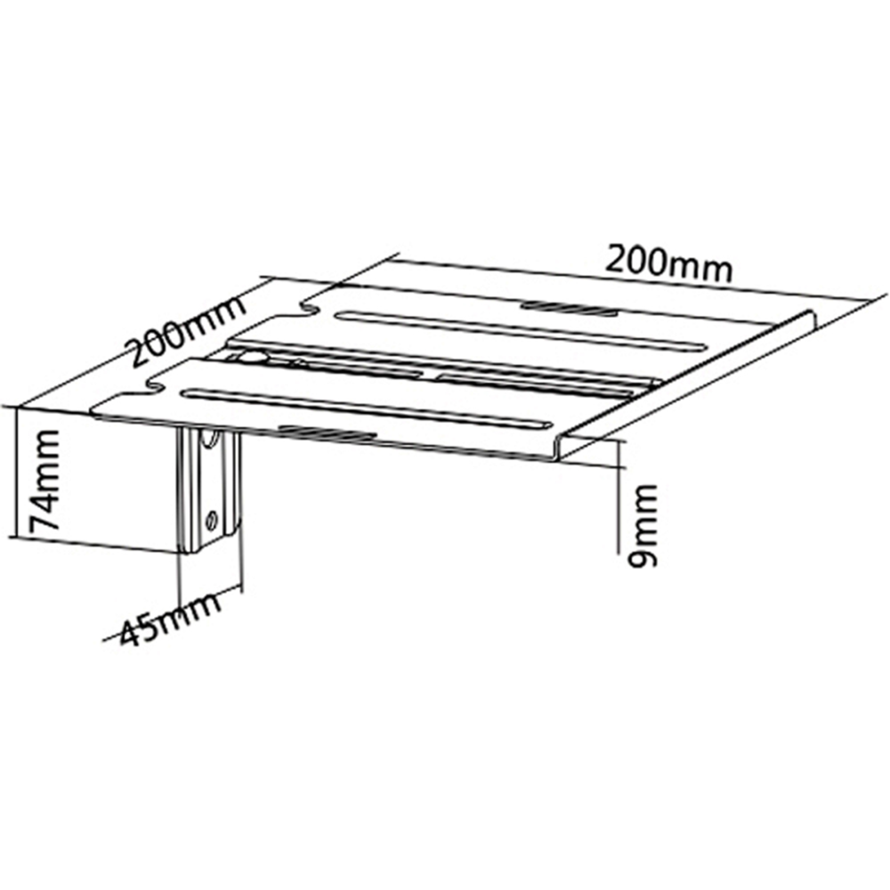 Shelf Bracket for DVD Console Sky Freeview Box - Above TV & Attaches on ...