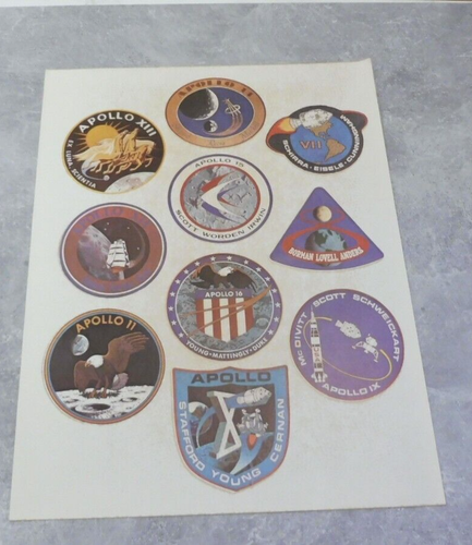 NEW VTG 1972 APOLLO 7 TO 16 MANNED SPACECRAFT NASA MISSIONS DECAL ...