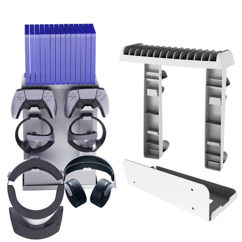 For PS5 PS VR2 Game Card Headset Console Storage Wall Rack Stand CD ...