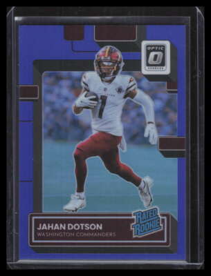 2022 Donruss Optic Blue Refractor 210 Jahan Dotson RR Rated Rookie 89/ ...