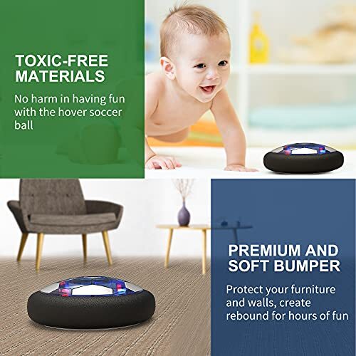 Hover Soccer Ball for Kids, 4-in-1 Hover 4-IN-1 HOCKEY SOCCER BOWLING ...