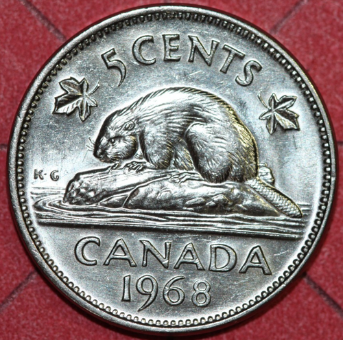 Canada 1968 5 Cents Beaver, Queen Elizabeth II 21.2mm | eBay