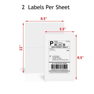 Labels - 200 Half Sheet Shipping Labels