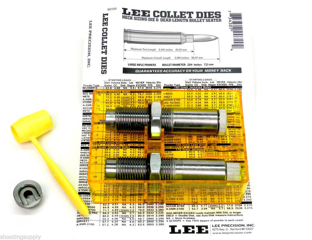 LEE Collet Die Set 30/06 Springfield 7.62x63mm Nato New in Box #90715 ...