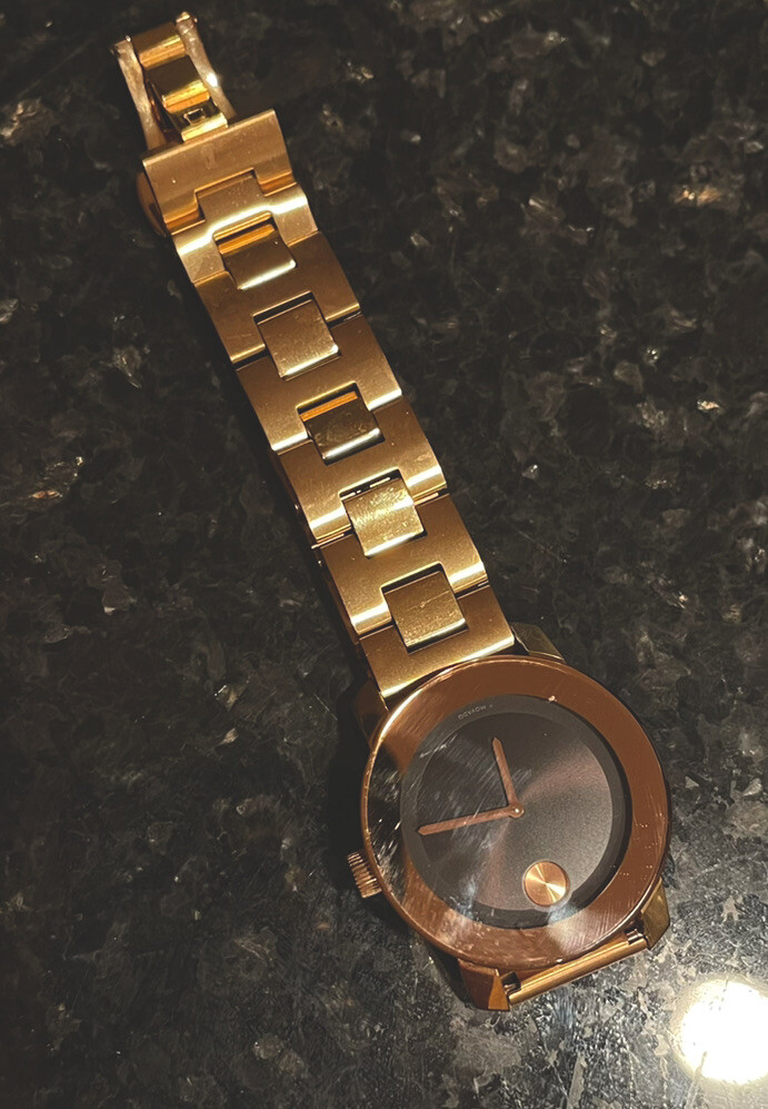 Movado Bold 30mm Case Women's Bracelet/Link Band Wrist Watch, Rose Gold ...