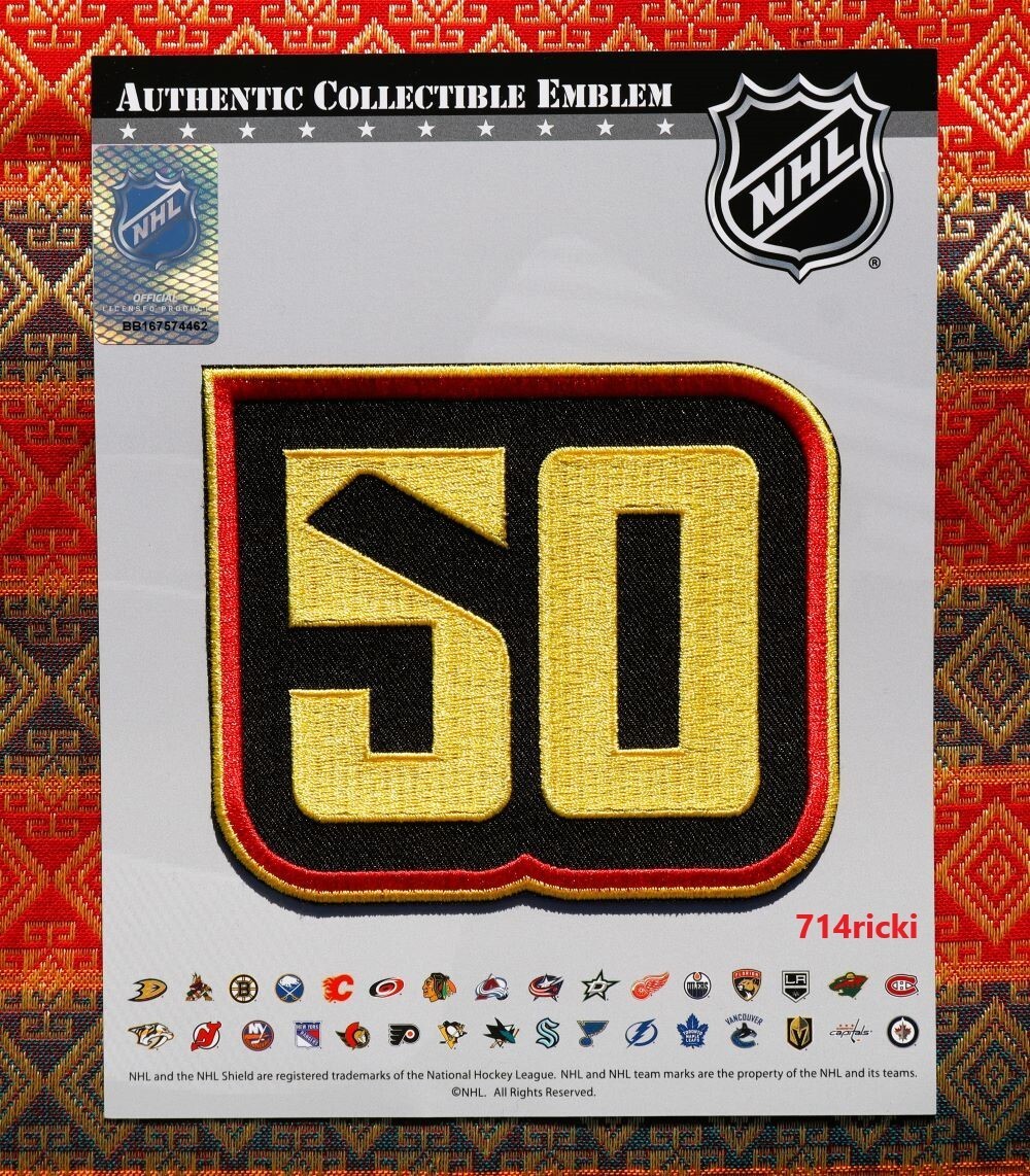 Vancouver Canucks 50th Anniversary Collector Patch NHL Official Yellow ...