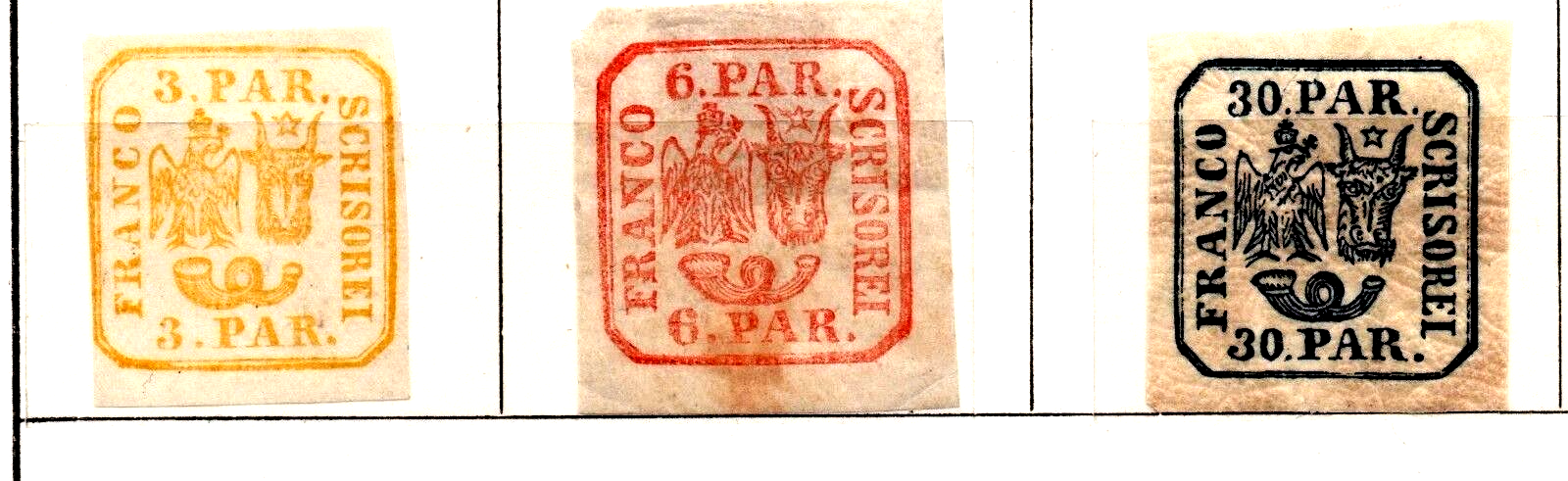 Rumänien, Fürstentum, Principality of Romania, 1862, Mi 8I*-10I ...