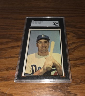 1953 Bowman Color Duke Snider #117 SGC 2 Dodgers HOF Crease FREE | eBay