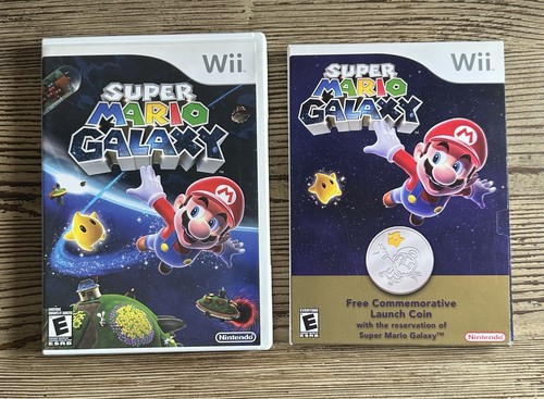 Super Mario Galaxy & Commemorative Launch Coin Nintendo Wii 2007 ...