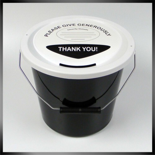 Pack of 5 Charity Money Donation Fundraising Collection Buckets 10 ...