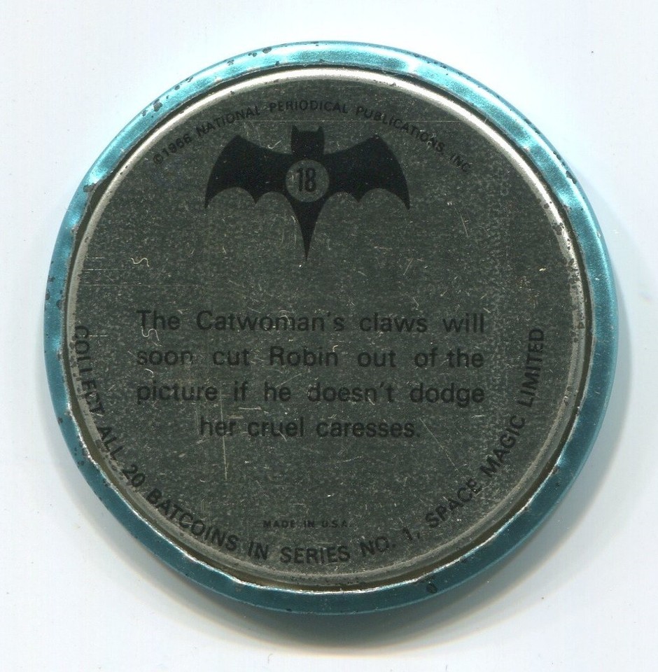 Batman - 1966 METAL BATCOIN, #18, Space Magic, CATWOMAN & ROBIN | eBay