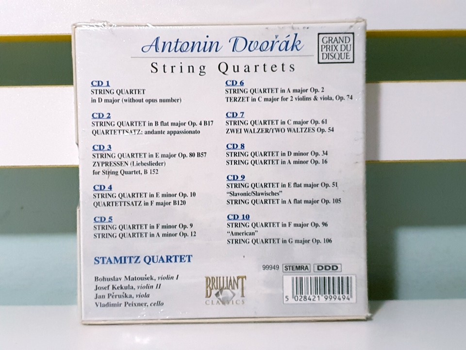 Dvorak String Quartets Complete by Stamitz Quartet! Brand New 10 CD Box ...
