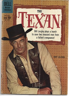 FOUR COLOR #1096 DELL TV WESTERN THE TEXAN - RORY CALHOUN - 1960 | eBay