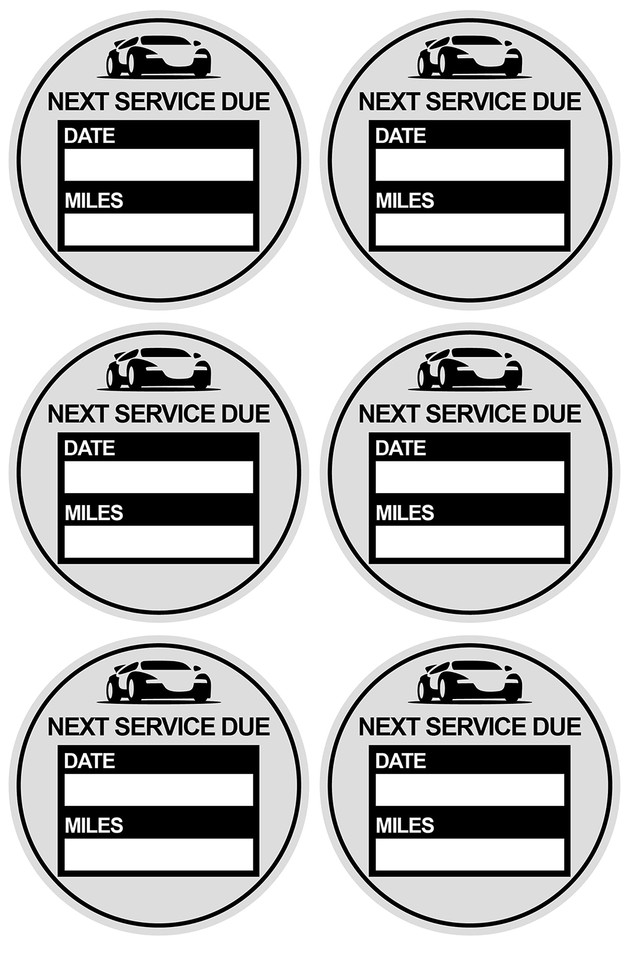 Oil Change Stickers,2 inch 60pcs Round Next Service Due Reminder ...