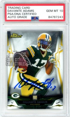 Davante Adams 2014 Topps Finest Autograph Rookie Card #130 PSA/DNA 10 ...