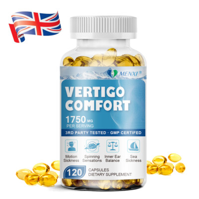 1750mg Vertigo Comfort Capsules - Dizziness Relief Supplements, Body ...