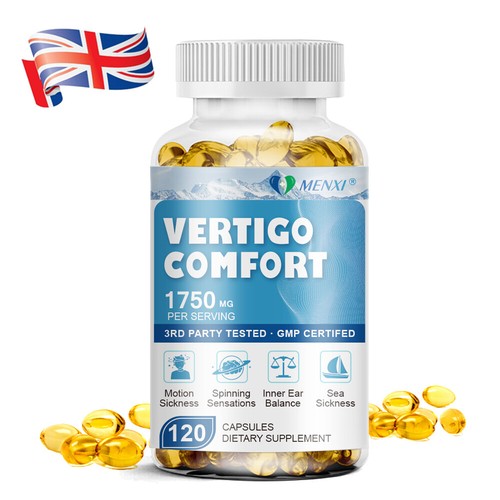 1750mg Vertigo Comfort Capsules - Dizziness Relief Supplements, Body ...