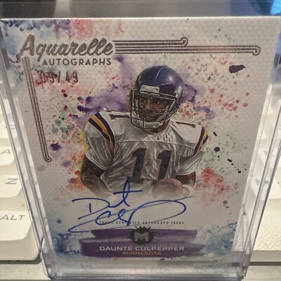 2024 Topps Motif Football Aquarelle Autographs Daunte Culpepper Auto 46 ...