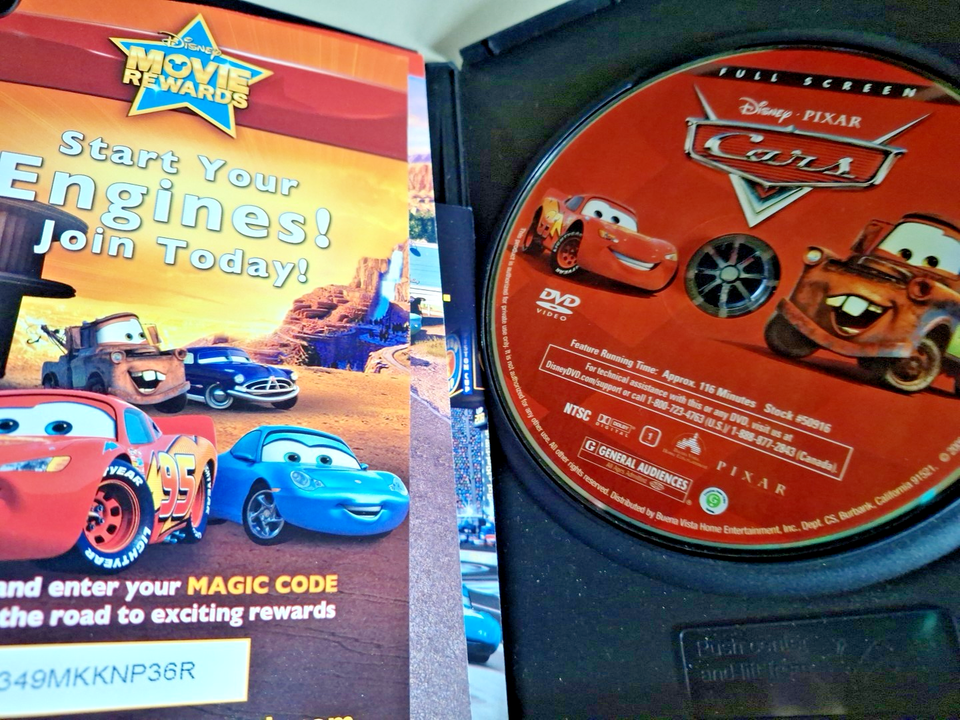 Disney Pixar CARS DVD 2006 Full Screen Family Movie Rated G | eBay