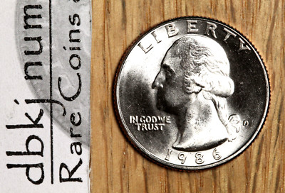 1986 D Washington Quarter Clad 25¢ - BU - Choice to Gem Uncirculated | eBay