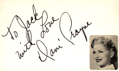 Dani Crayne Signed Auto 3x5 Index Card Story of Mankind | eBay