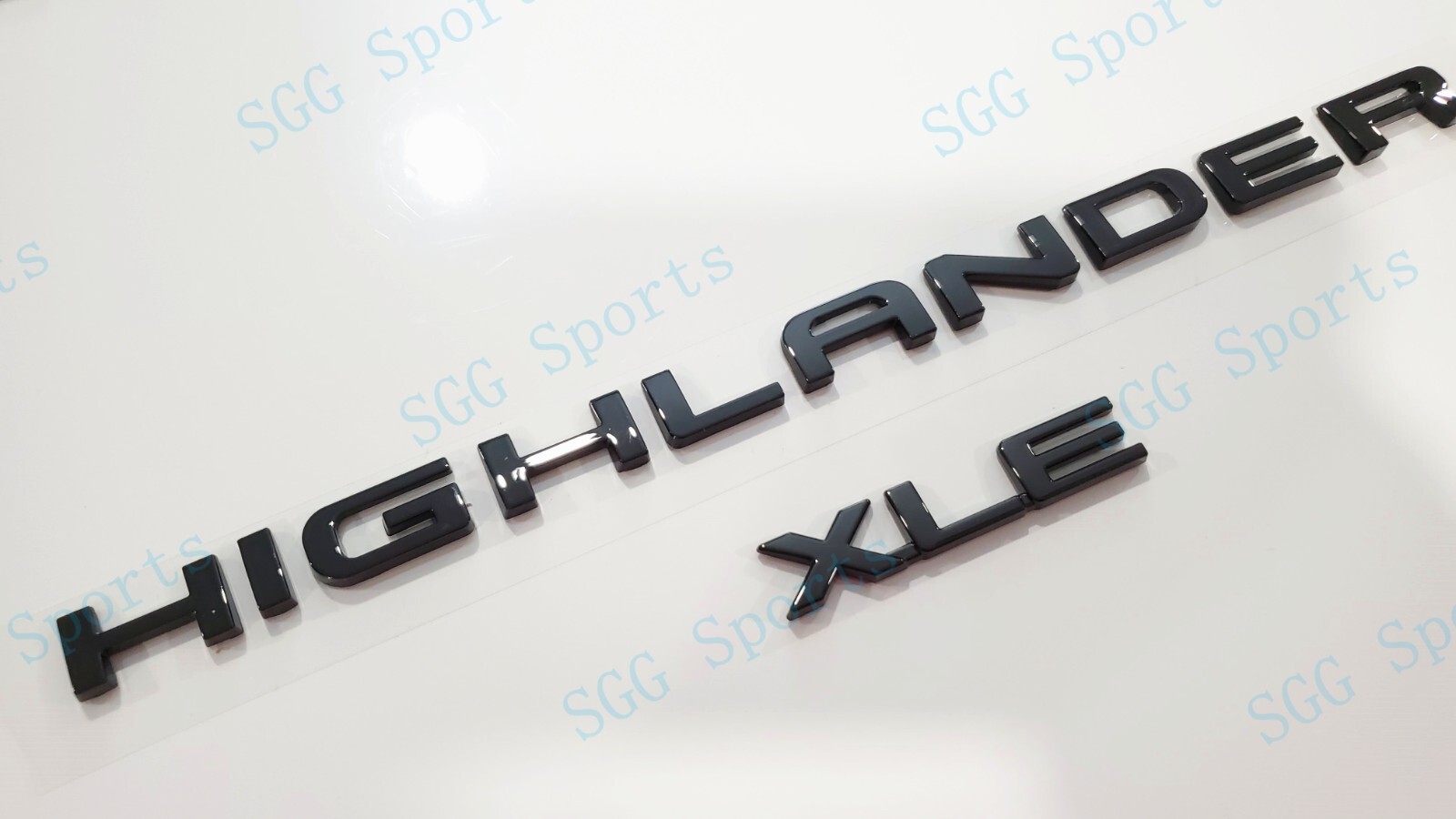 2PC Gloss Black Rear HIGHLANDER XLE Letter Emblem Fit For 2020+Toyota ...
