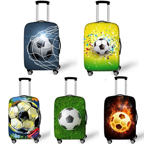 Elastic Football Printed Travel Luggage Suitcase Protector Cover Anti ...
