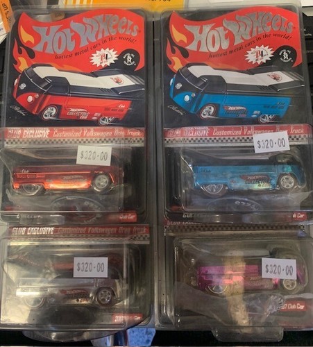B11 1/64 Hot Wheels Vw Volkswagen Drag Trucks RLC set of 4 with 4 pins ...