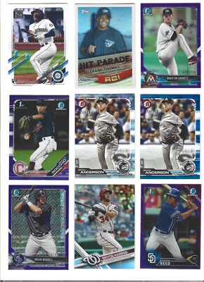 BRIAN MUNDELL 2018 BOWMAN CHROME PURPLE SHIMMER REFRACTOR #174/655 ...