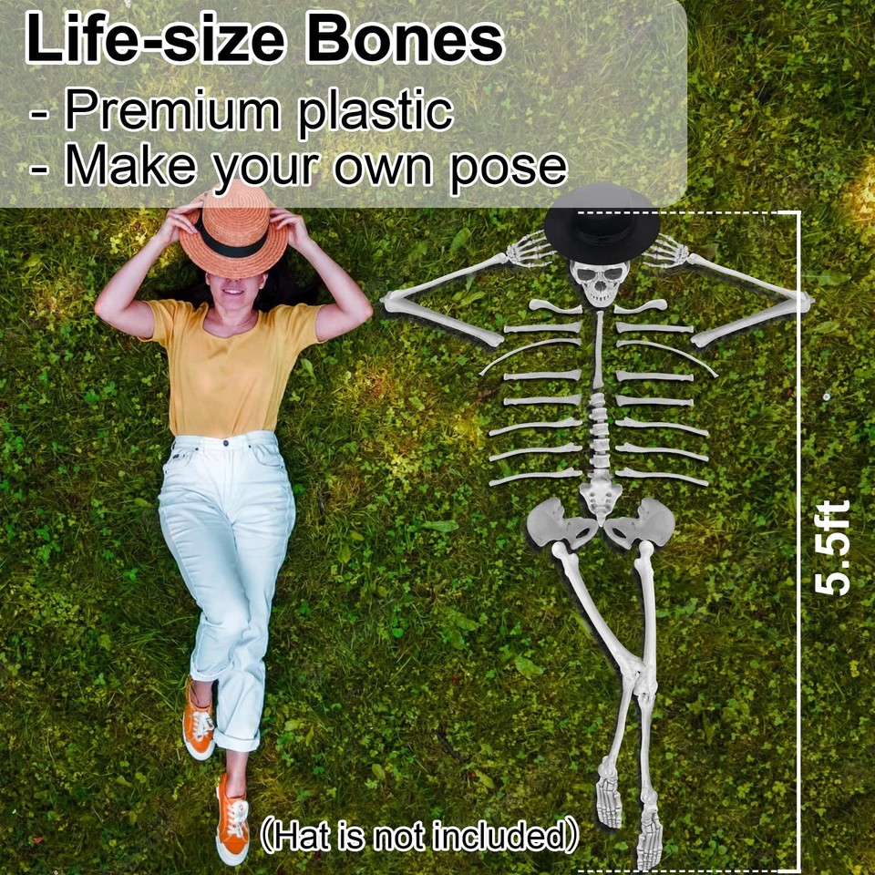 35 Pieces Skeleton Bones for Halloween Decoration - Plastic Bones Scary ...