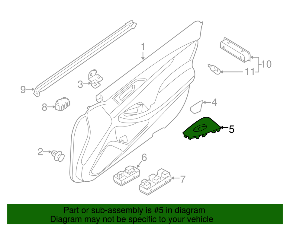 Genuine Nissan Switch Bezel 80961-4RA1A | eBay