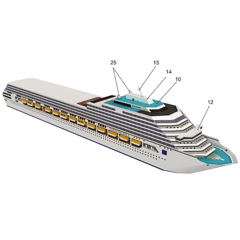 Cruise Ship Paper Model Cruise Ship 3D Paper Model Puzzle Manual ...