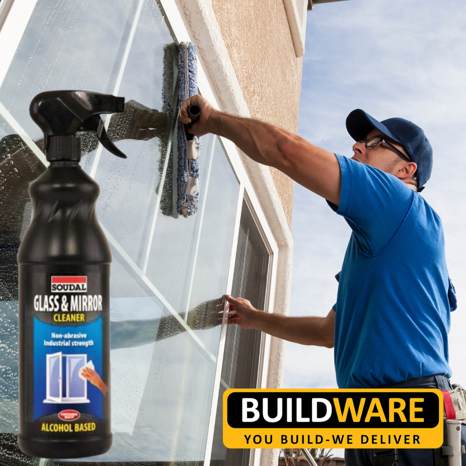 Soudal Glass & Mirror Alcohol Based Cleaner Spray Fast Dry Streak Free ...