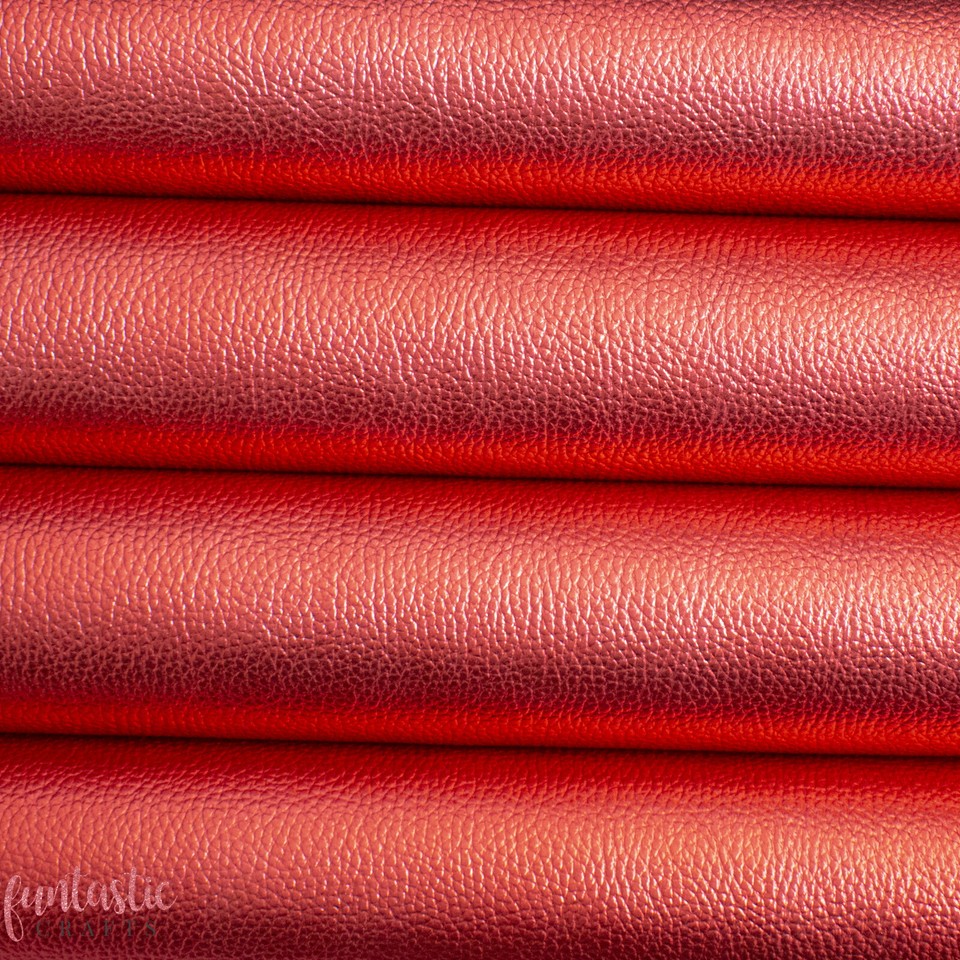 Textured Metallic Leatherette Fabric - Shiny Faux Leather for Crafts ...