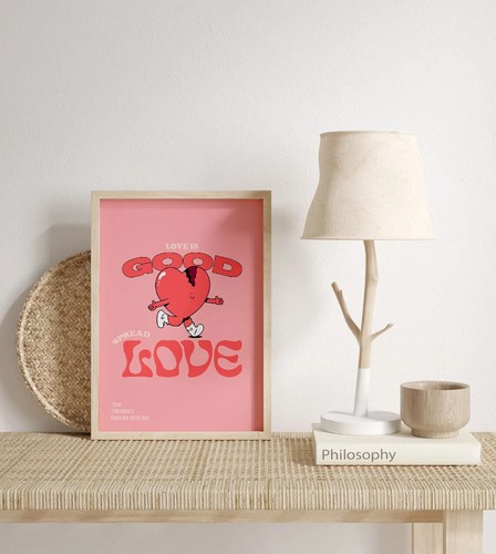 Love Is Good Retro Quote poster Choose your Size | eBay Australia