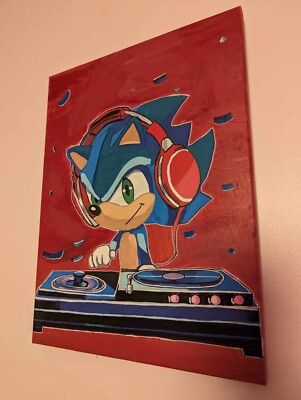 DJ Sonic the hedgehog painting- Hand Painted & Signed | eBay