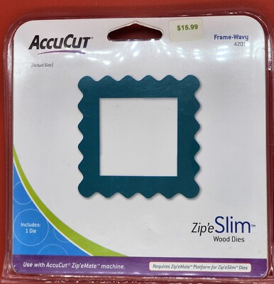 New AccuCut Slim Wood Die "Frame Wave" for Zip'eMate Platform Lot #ACD1F | eBay