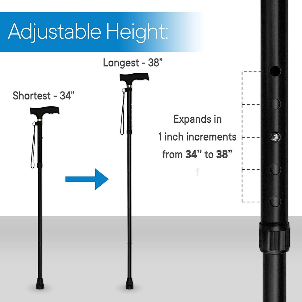 Adjustable Walking Cane Walking Stick Quad Cane/Single Point Cane for ...