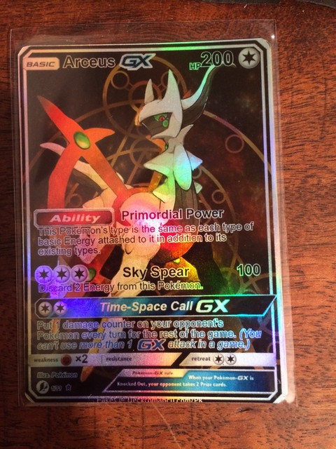 Please Read the Description (M) Arceus GX Ex Mega Full Art Shiny Orica ...